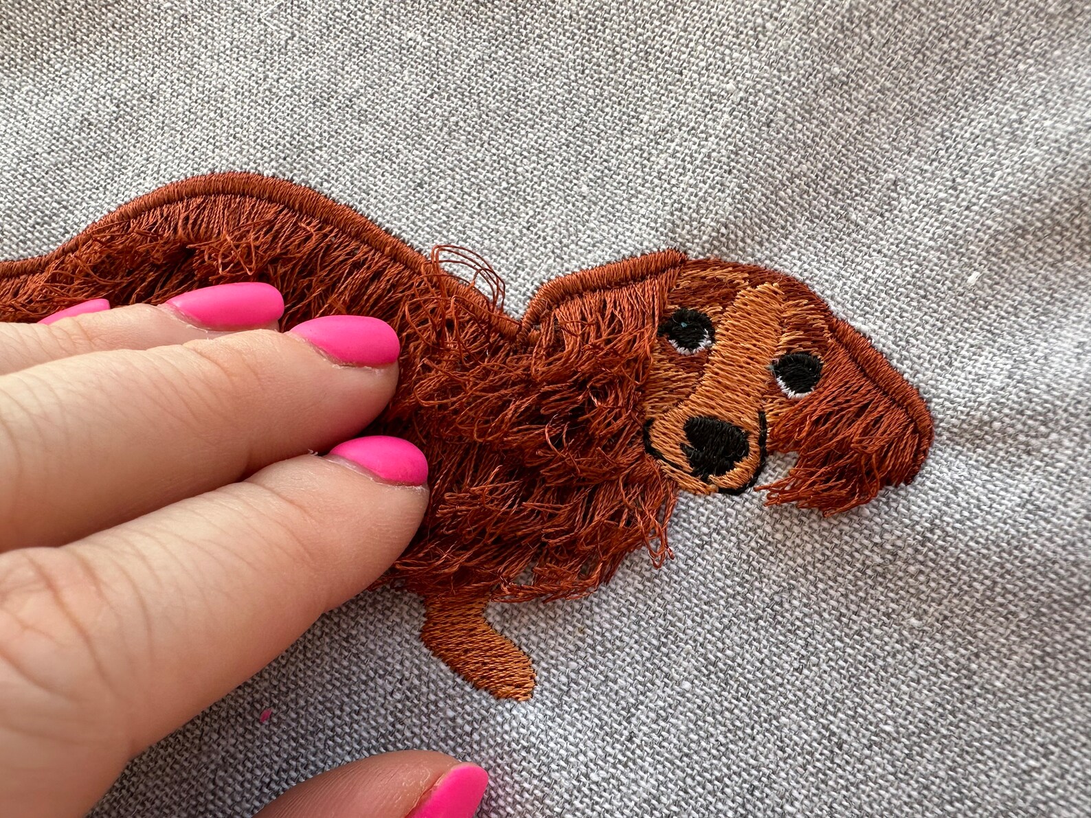 Dachshund Fringe Dog Fluffy Chenille Puppy Machine Embroidery Designs ...