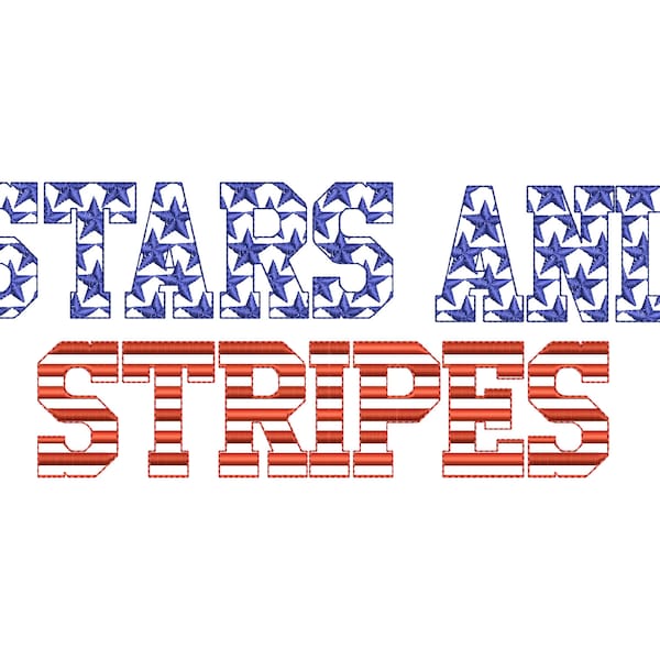 Stars and Stripes Font - Etsy