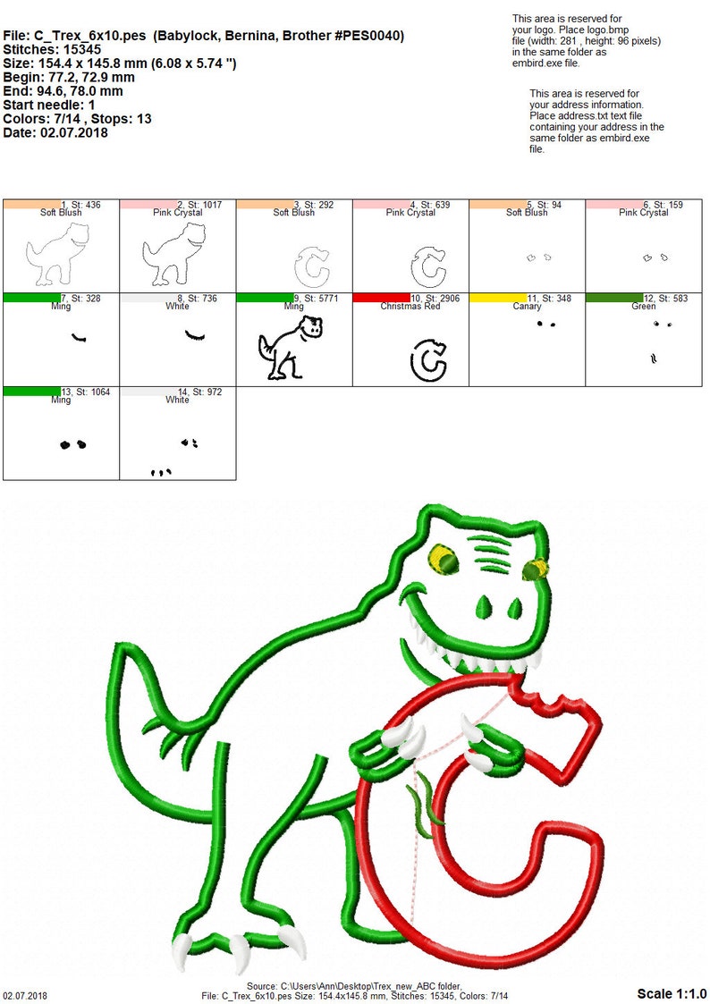 T-rex Dinosaur Personalized Name Letter Whole Alphabet 26 Letters ...