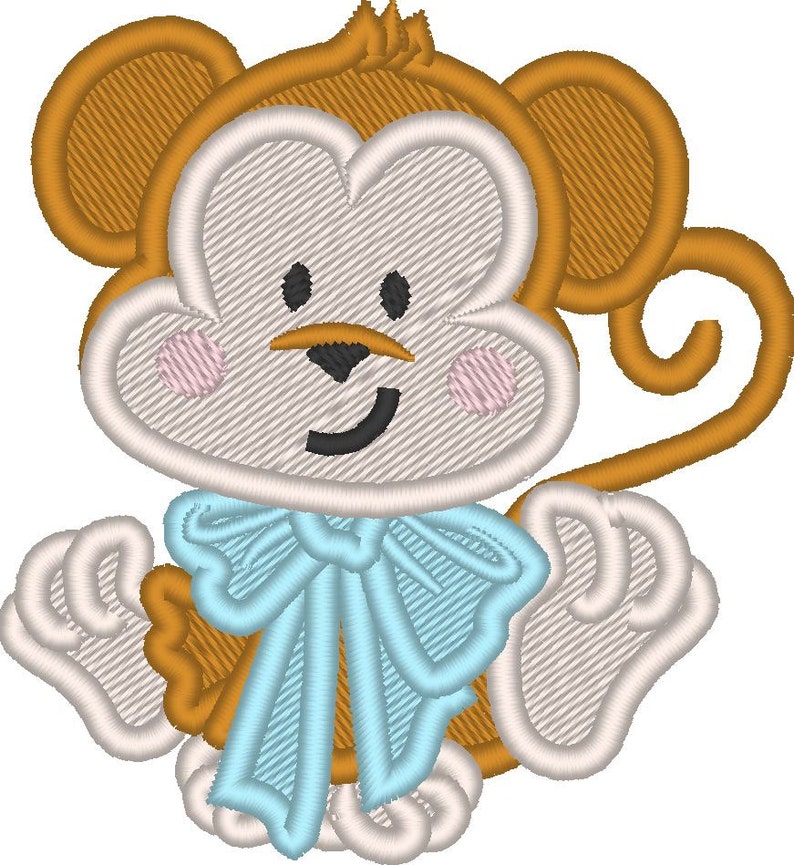 Baby Monkey Machine Embroidery and Applique Designs for - Etsy