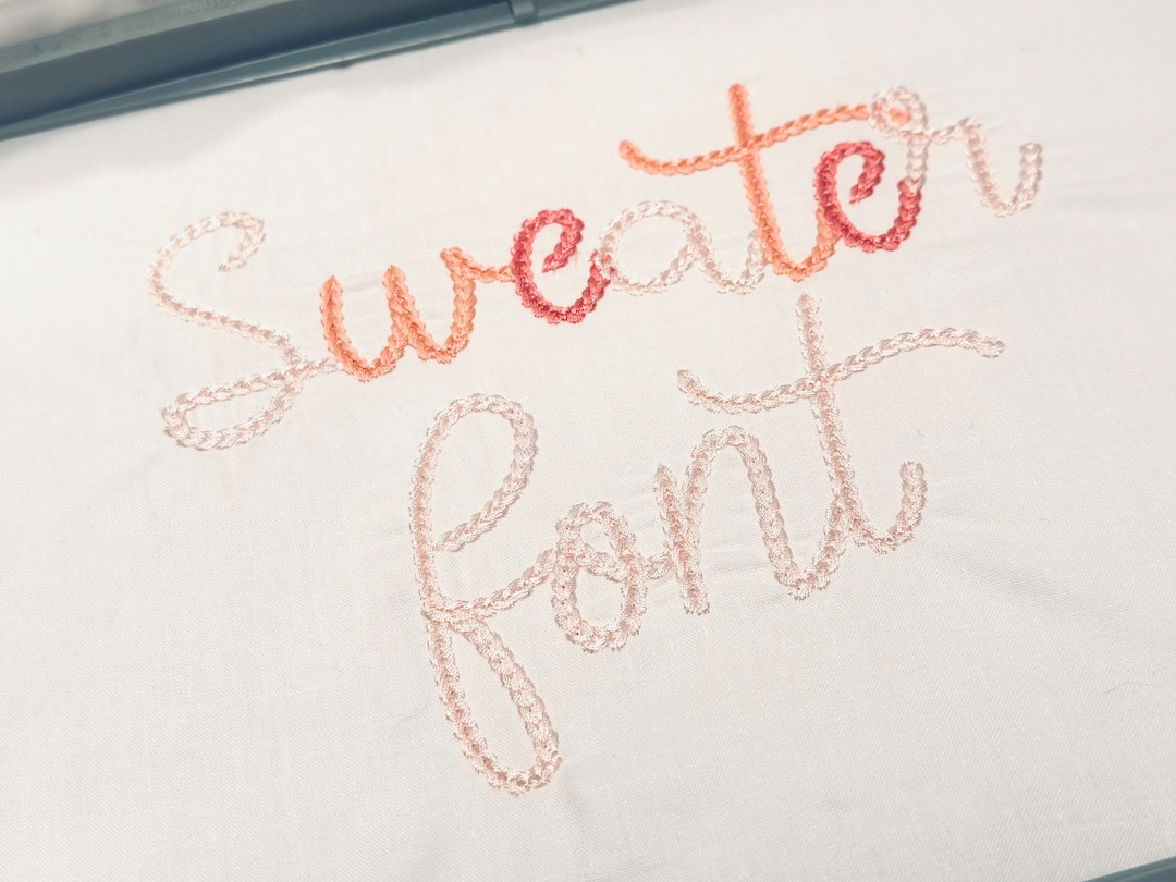 Bold Authentic Hand Chain Stitch Script FONT Machine Embroidery Designs ...