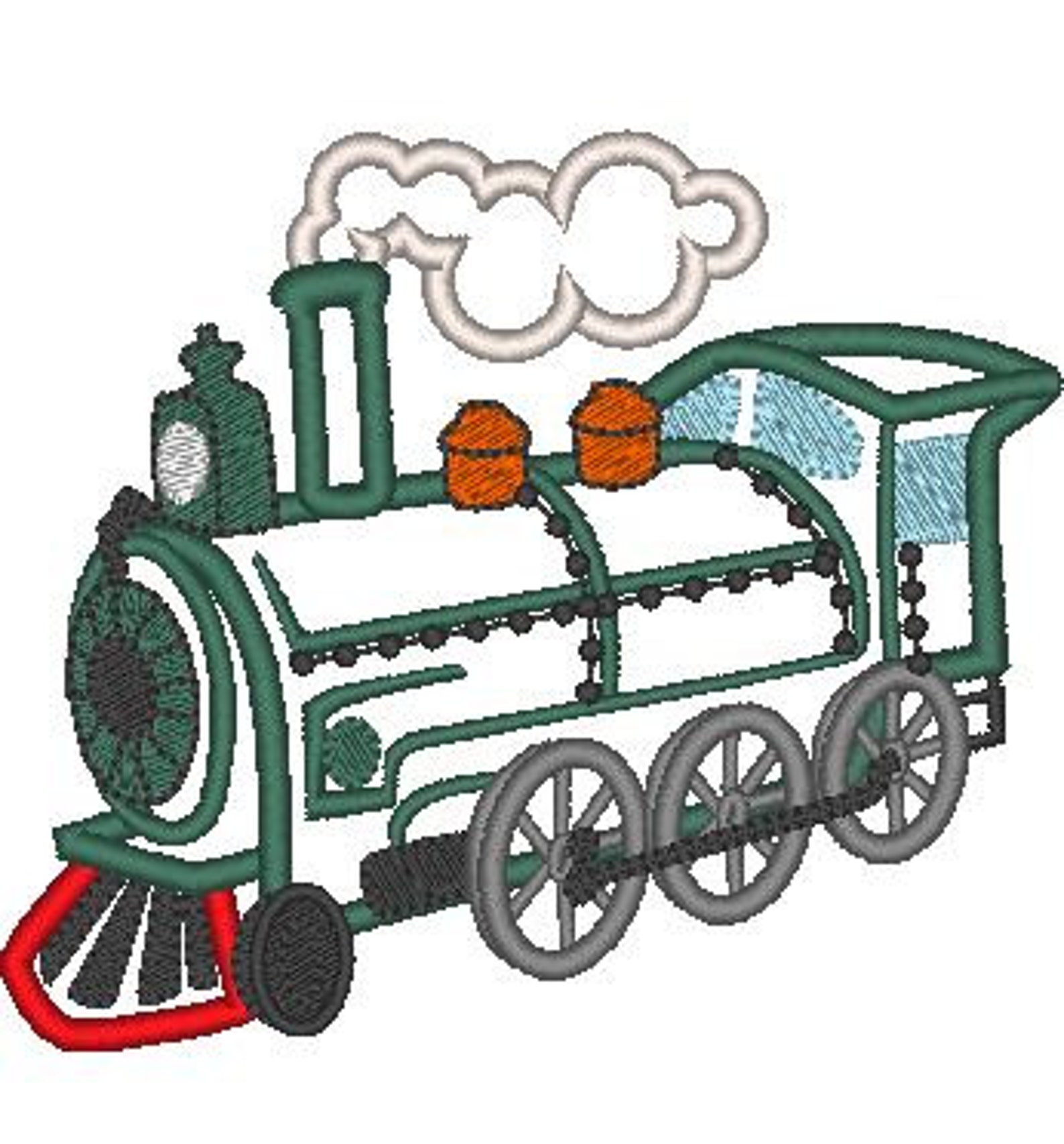 Real Steam Train - Machine Embroidery Applique Designs - Multiple Sizes ...