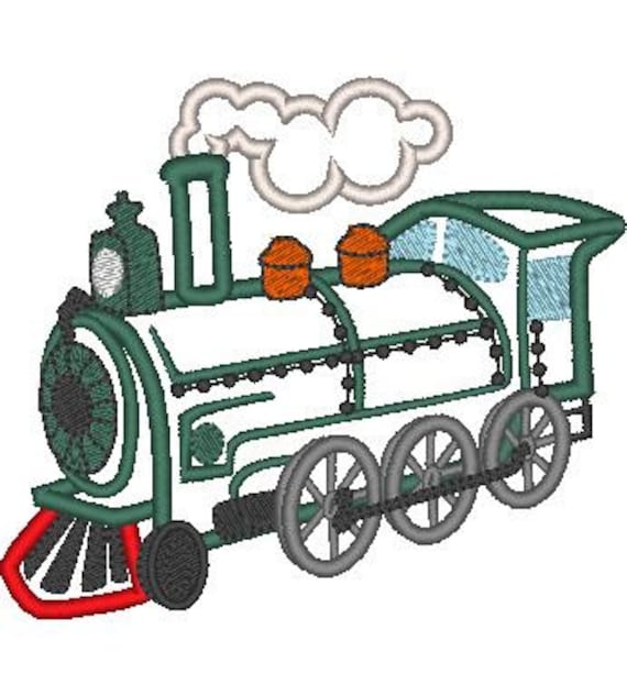 Locomotive Applique Embroidery Design Train Harry Potter Applique