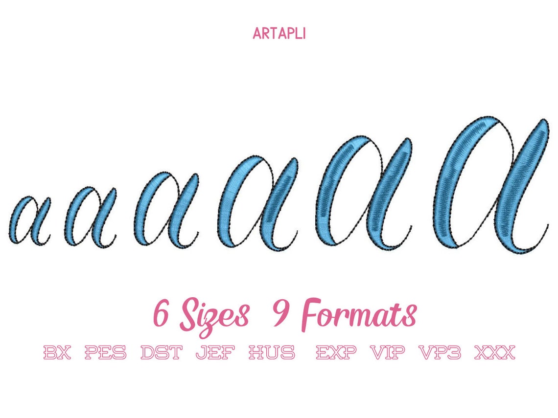 Quick Colorful Brush FONT Machine Embroidery Designs in | Etsy