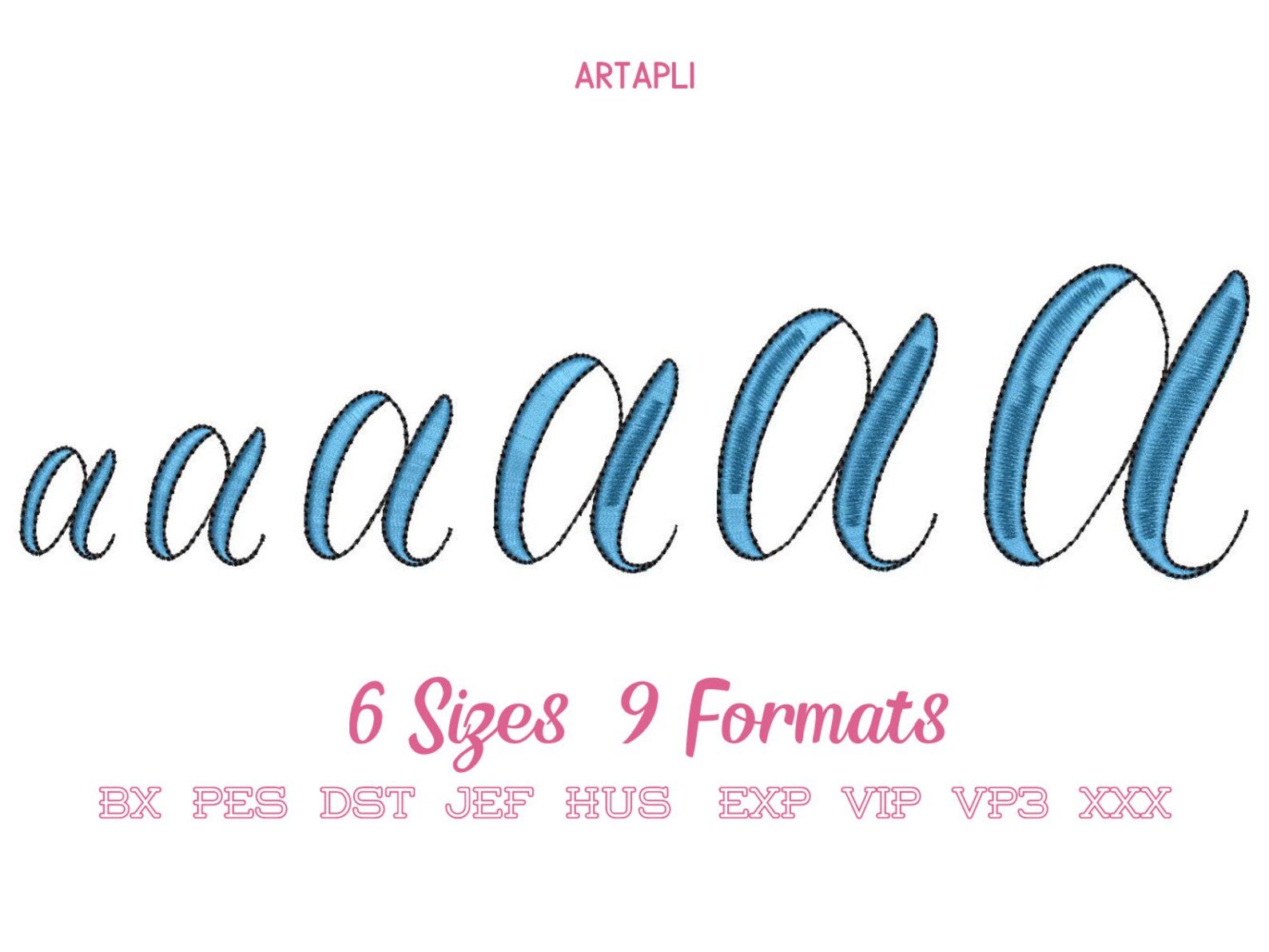 Quick Colorful Brush FONT Machine Embroidery Designs in Assorted Mini ...