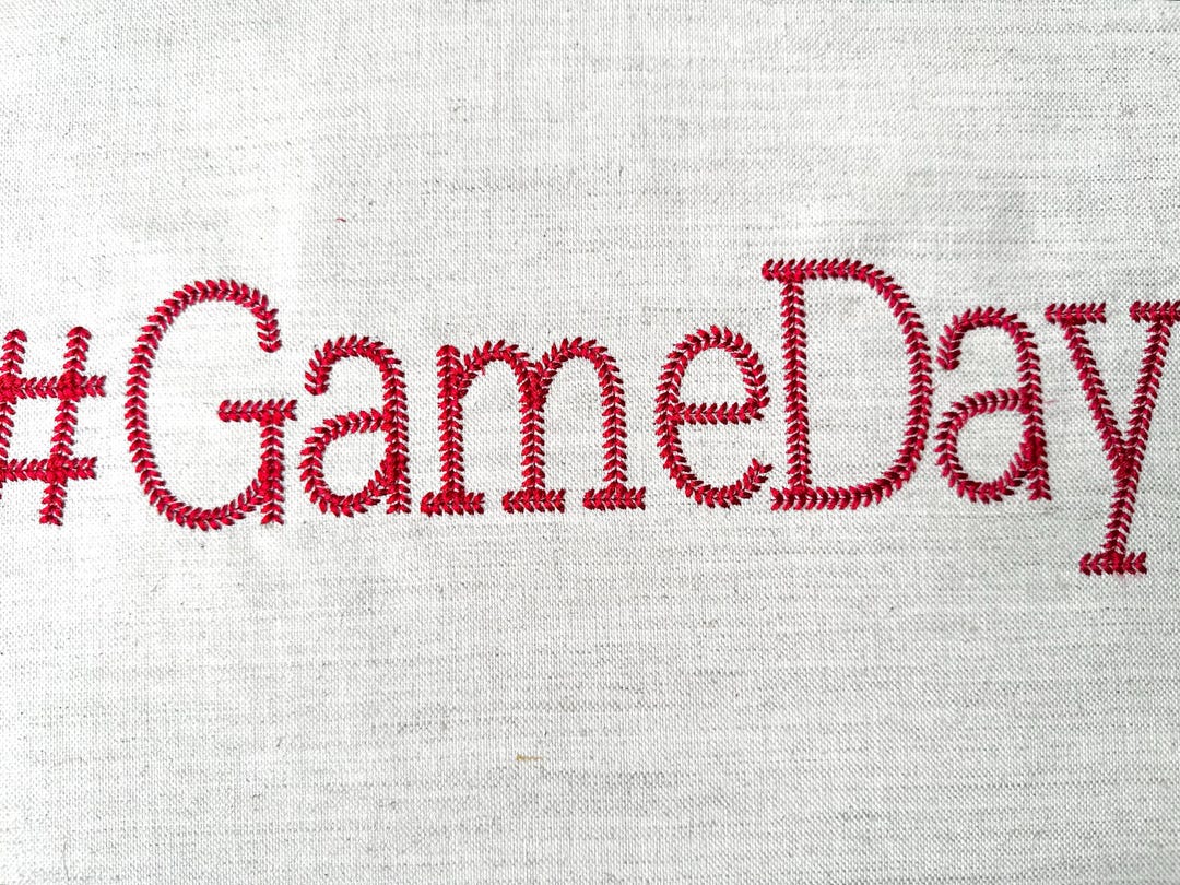 Baseball Stitch BLOCK FONT Awesome Stitch Block Sport Varsity Alphabet ...