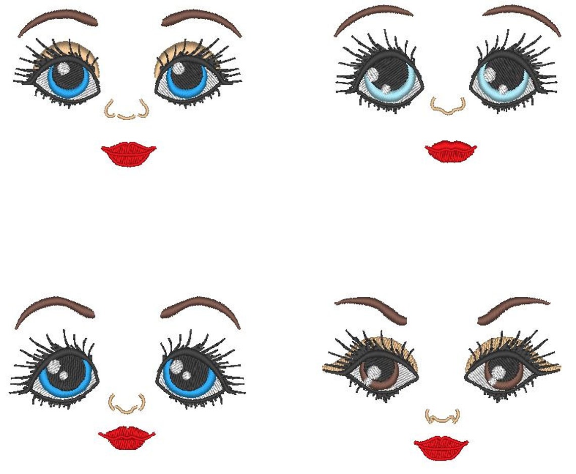 Dolls Pretty Faces - 6 Types - Big Set for Your Soft Toy - Machine ...
