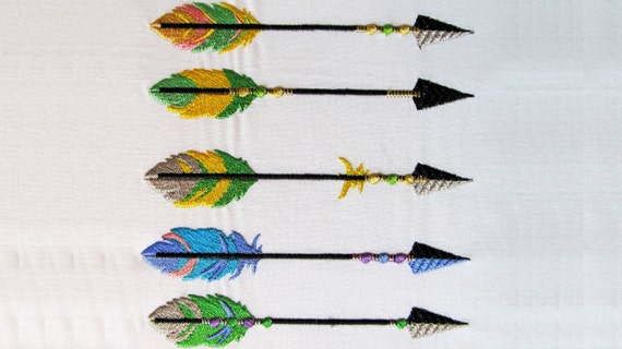 Tribial Arrows Single Arrow Embroidery Designs Collection 5 - Etsy