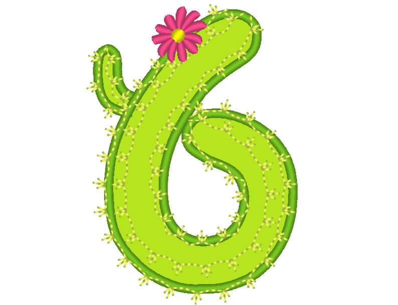 Cute Cactus Numbers Set Birthday Numbers Machine Embroidery - Etsy