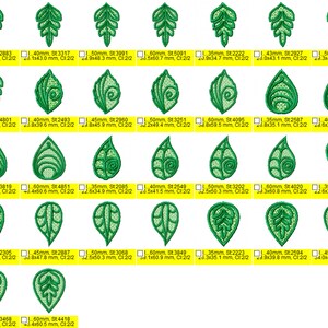 Leaves Mini Accent FSL Freestanding Lace Machine Embroidery Designs in ...
