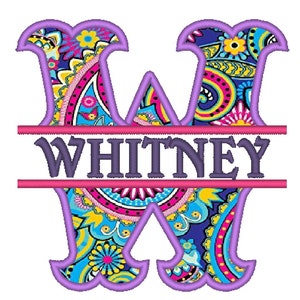 Split Font Machine Embroidery Applique Designs Monogram Set Mini Font ...