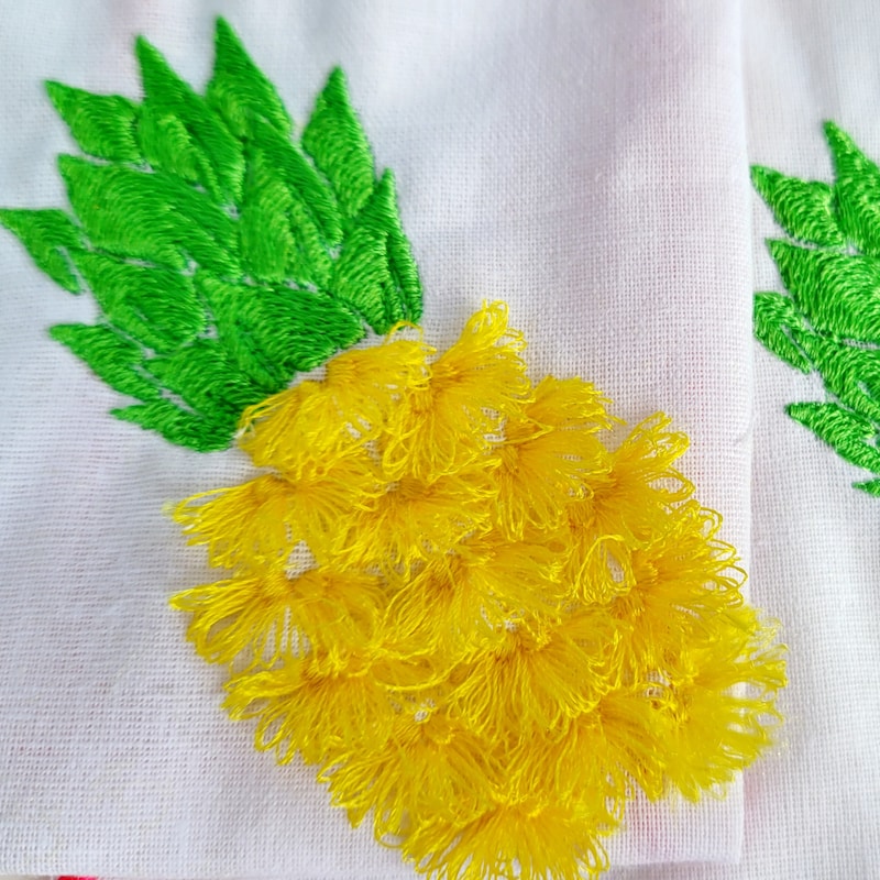 Pineapple Embroidery - Etsy