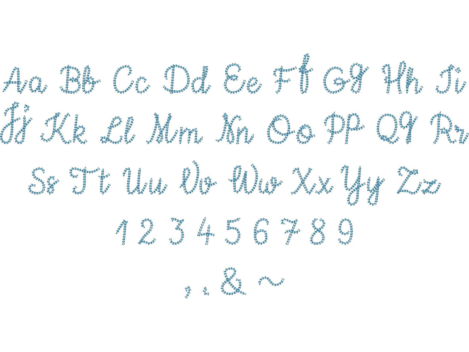 Quick Light Stitch Mini Chain FONT Machine Embroidery Designs - Etsy