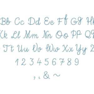 Quick Light Stitch Mini Chain FONT Machine Embroidery Designs Assorted ...