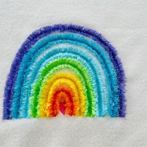 Fringed Rainbow, Awesome Fluffy Rainbow, Fringe in the Hoop ITH Machine ...