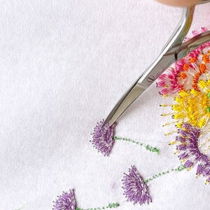 Fringed Dandelion Flower ITH Project Fringe in the Hoop Machine ...