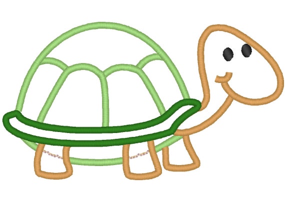 Turtle Machine Embroidery Applique and Fill Stitch Designs - Etsy