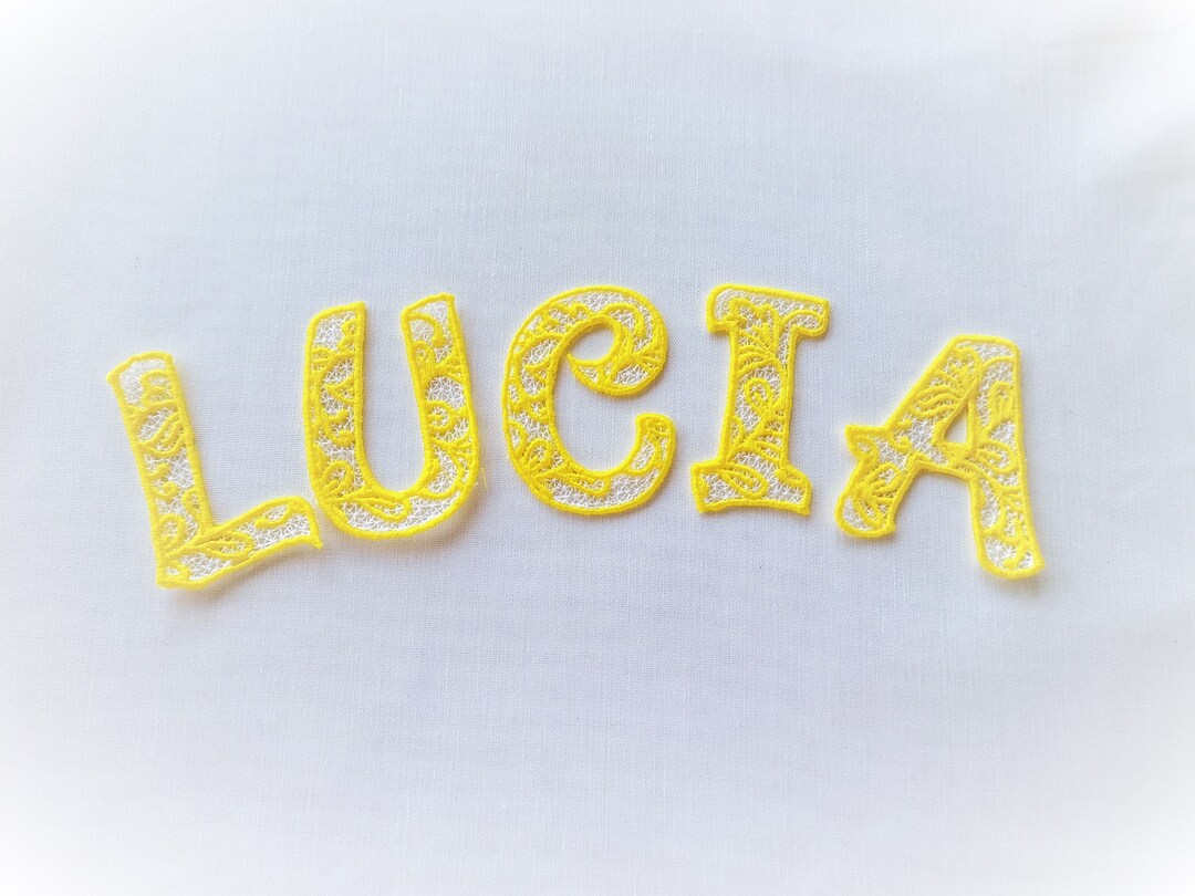 Lace Font FSL Free Standing Lace Monogram Initial Font Machine ...