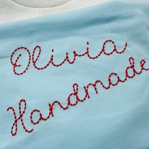 Handwritten Script FONT Hand Stitch Effect Bean Stitch Alphabet ...