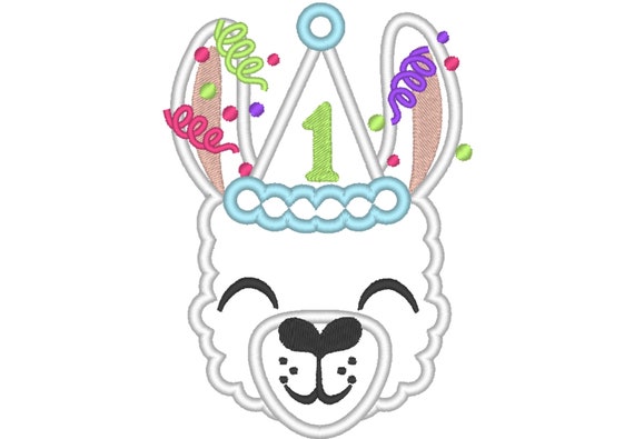 Number 1 First Birthday Llama Alpaca Birthday Hat Outfit With - Etsy
