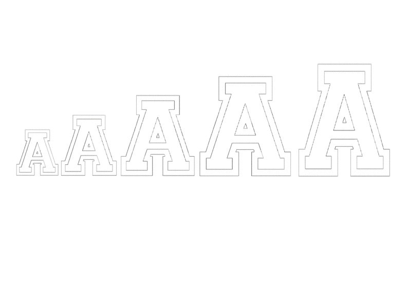 Varsity Block Sport Glitter HTV Vinyl Simply Applique Font Machine ...
