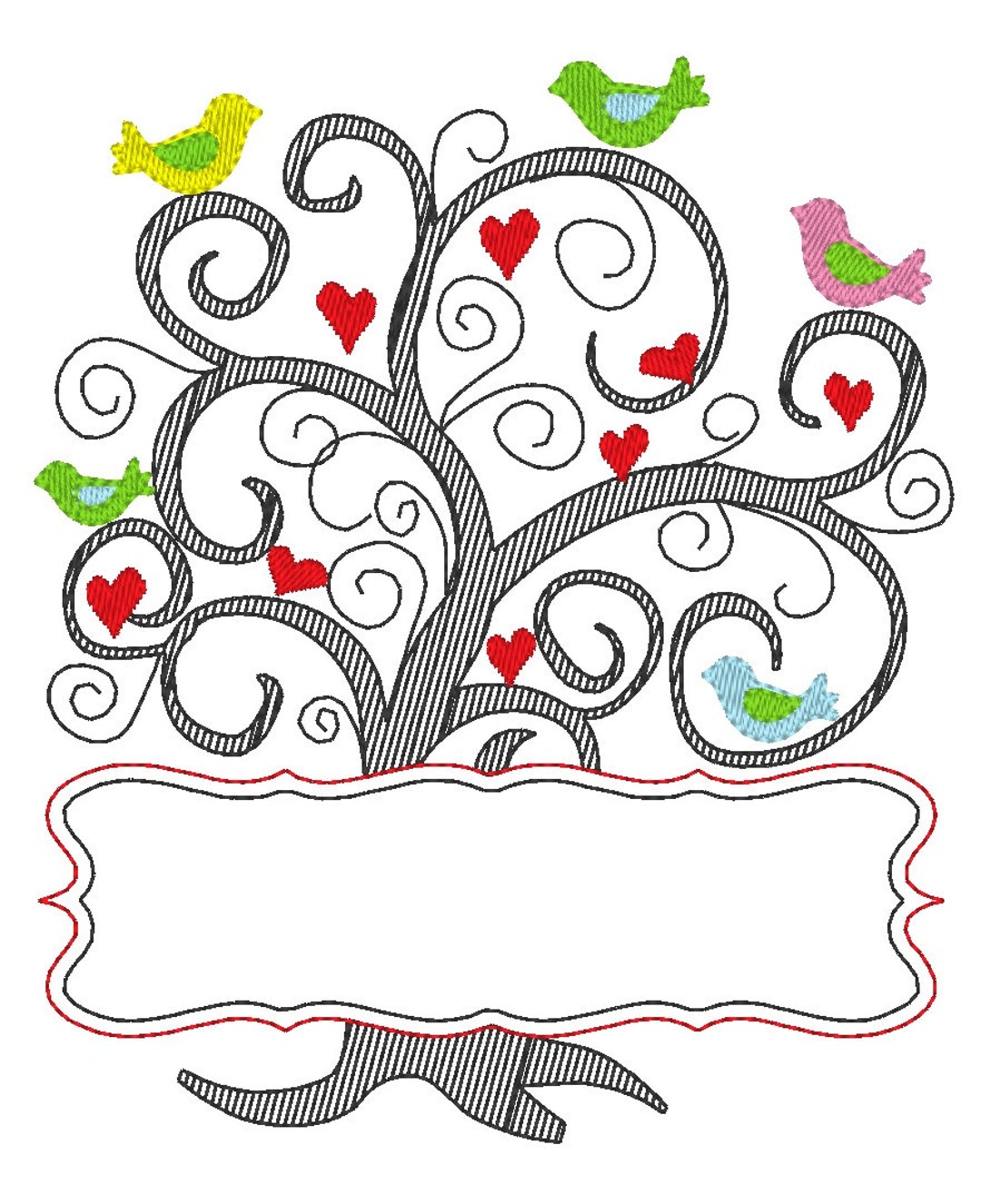 Magical Family Tree and Mini Font - Machine Embroidery Designs - for ...