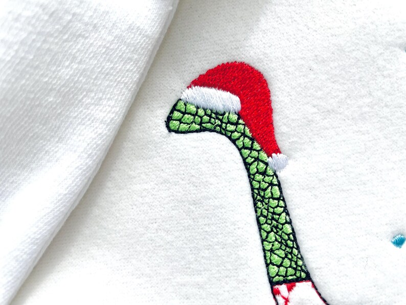 Christmas Brachiosaurus Stego Patchwork Patterned Jurassic Dinosaur ...