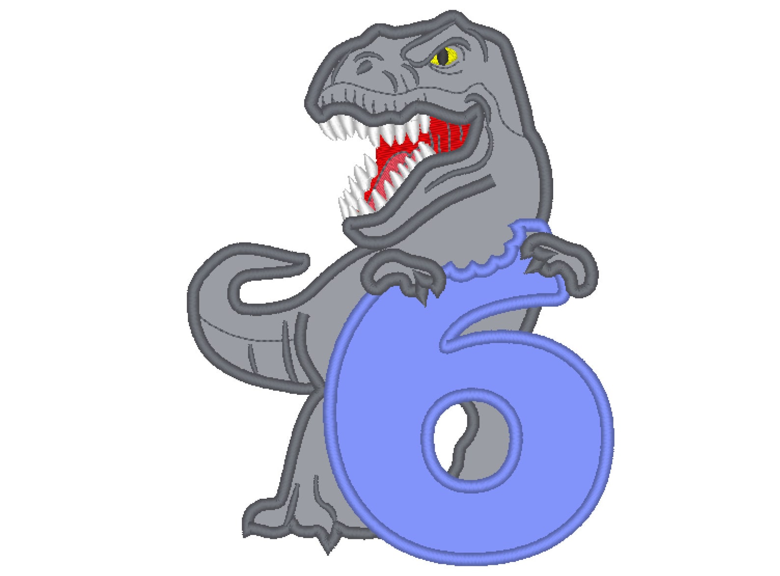 T-rex dinosaurio Cumpleaños número seis 6 niños niño traje de ...