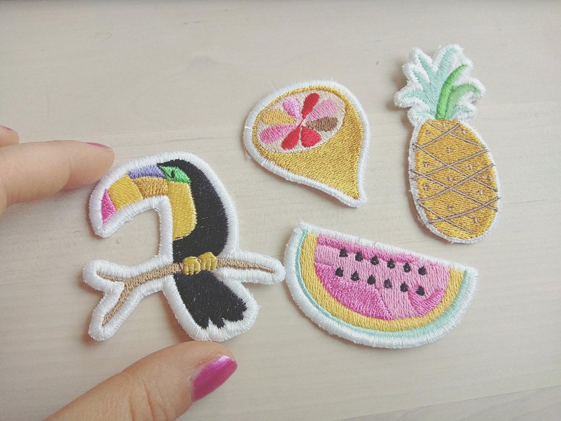 Tropical Patches Machine Embroidery Patch Applique Designs | Etsy