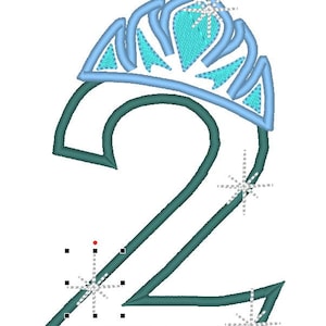 Frozen Ice Numbers for Princess Birthday, Machine Embroidery Applique ...