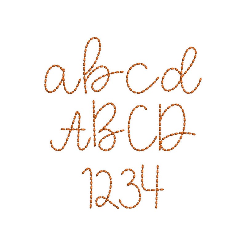 Bean Stitch Embroidery Font - Etsy