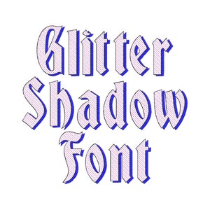 Glitter Shadow Font Old Style Font Monogram HTV Glitter Vinyl Alphabet ...
