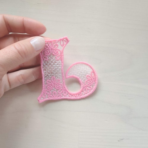 Lace Font FSL Free Standing Lace Monogram Initial Font Machine - Etsy