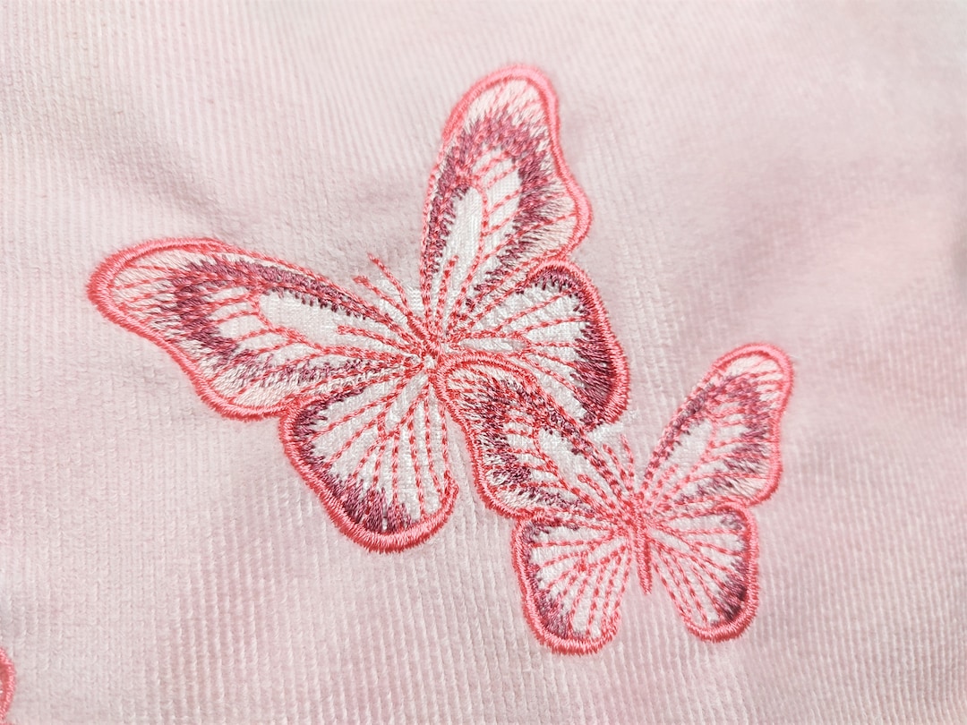 Realistic Small Light Butterfly SET of 4 Designs Machine Embroidery ...