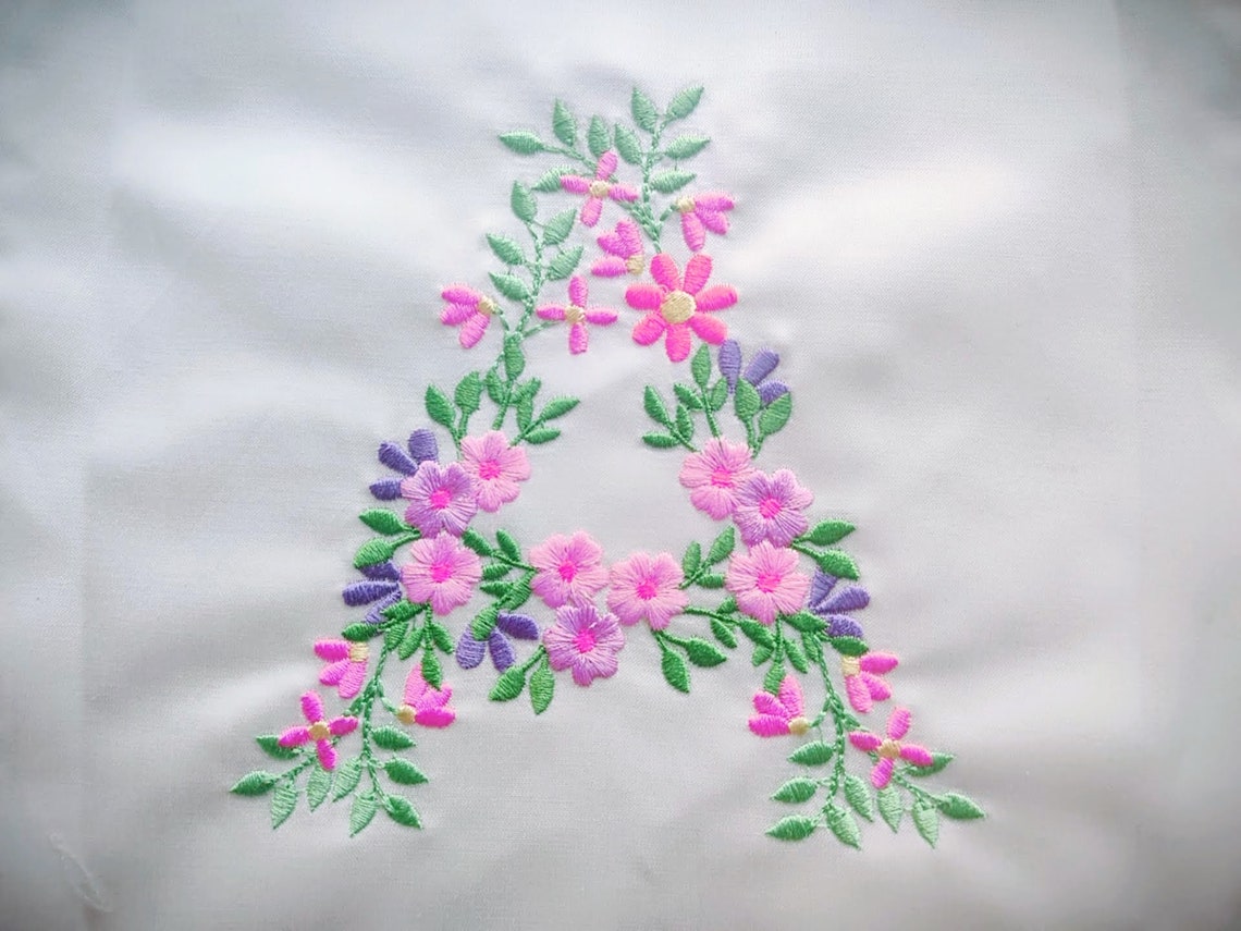 Country Floral Whole Entire Alphabet Garden Flag Monogram - Etsy