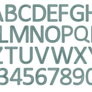 Mini Chain Font Hand Stitch Effect Chain Block Font Machine Embroidery ...