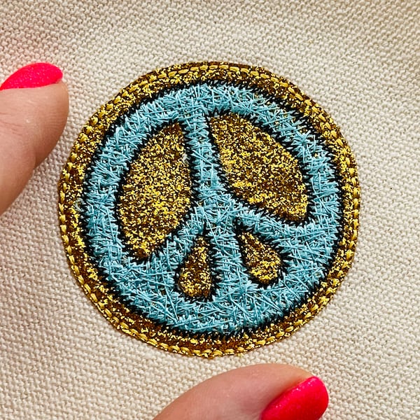 Peace Sign Applique - Etsy