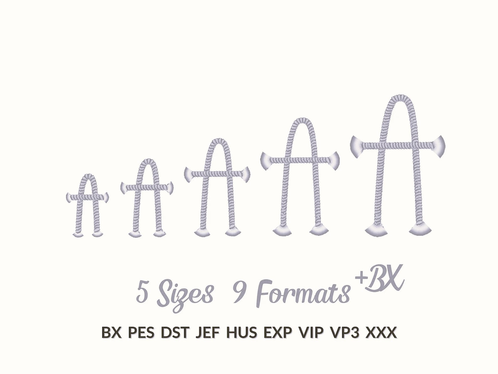 Rope FONT Alphabet Letters and Numbers Machine Embroidery Designs ...