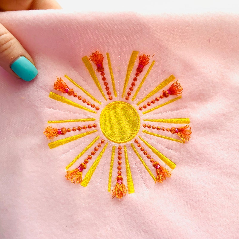 Embroidery Design Sun - Etsy