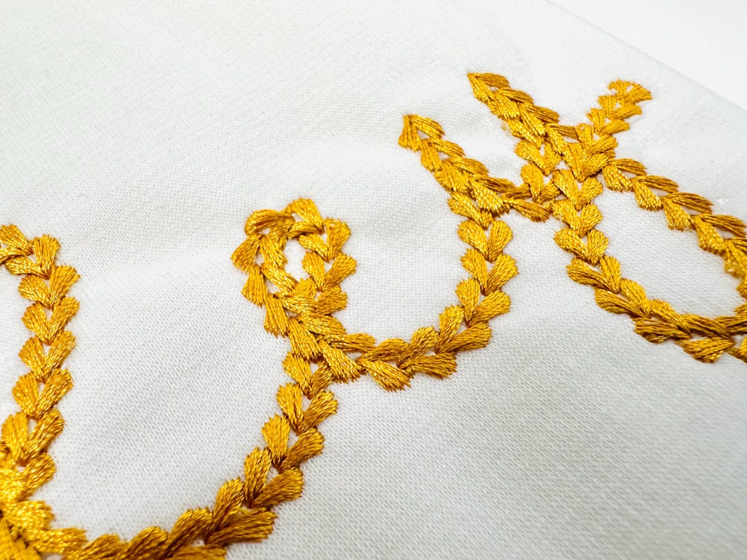 Extra Bold Chain Stitch Handwritten Script FONT Machine Embroidery ...