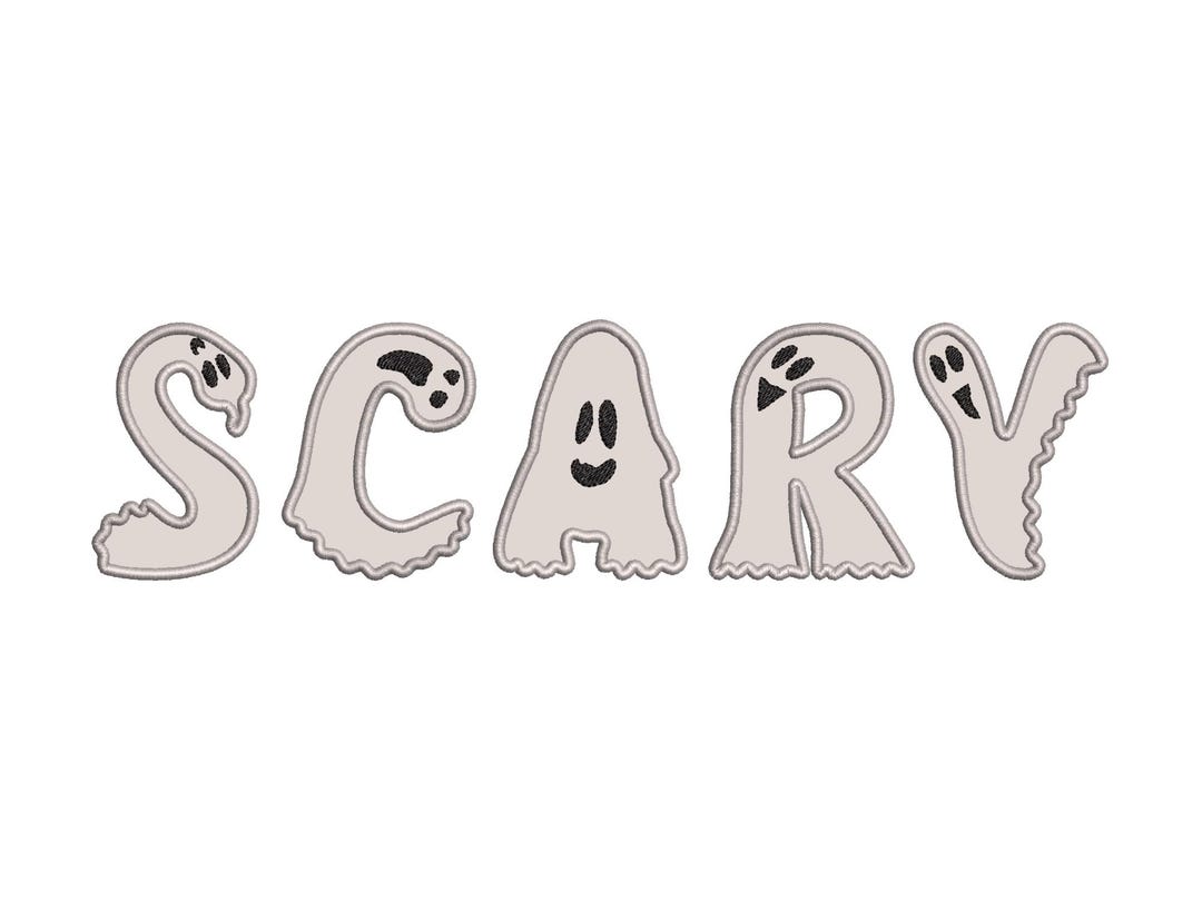 Ghost Font Applique Machine Embroidery Designs Halloween Alphabet ...