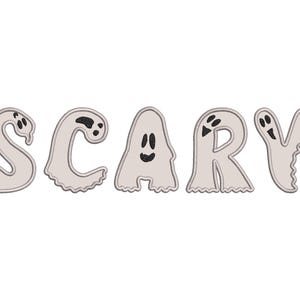 Ghost Font Applique Machine Embroidery Designs Halloween Alphabet ...