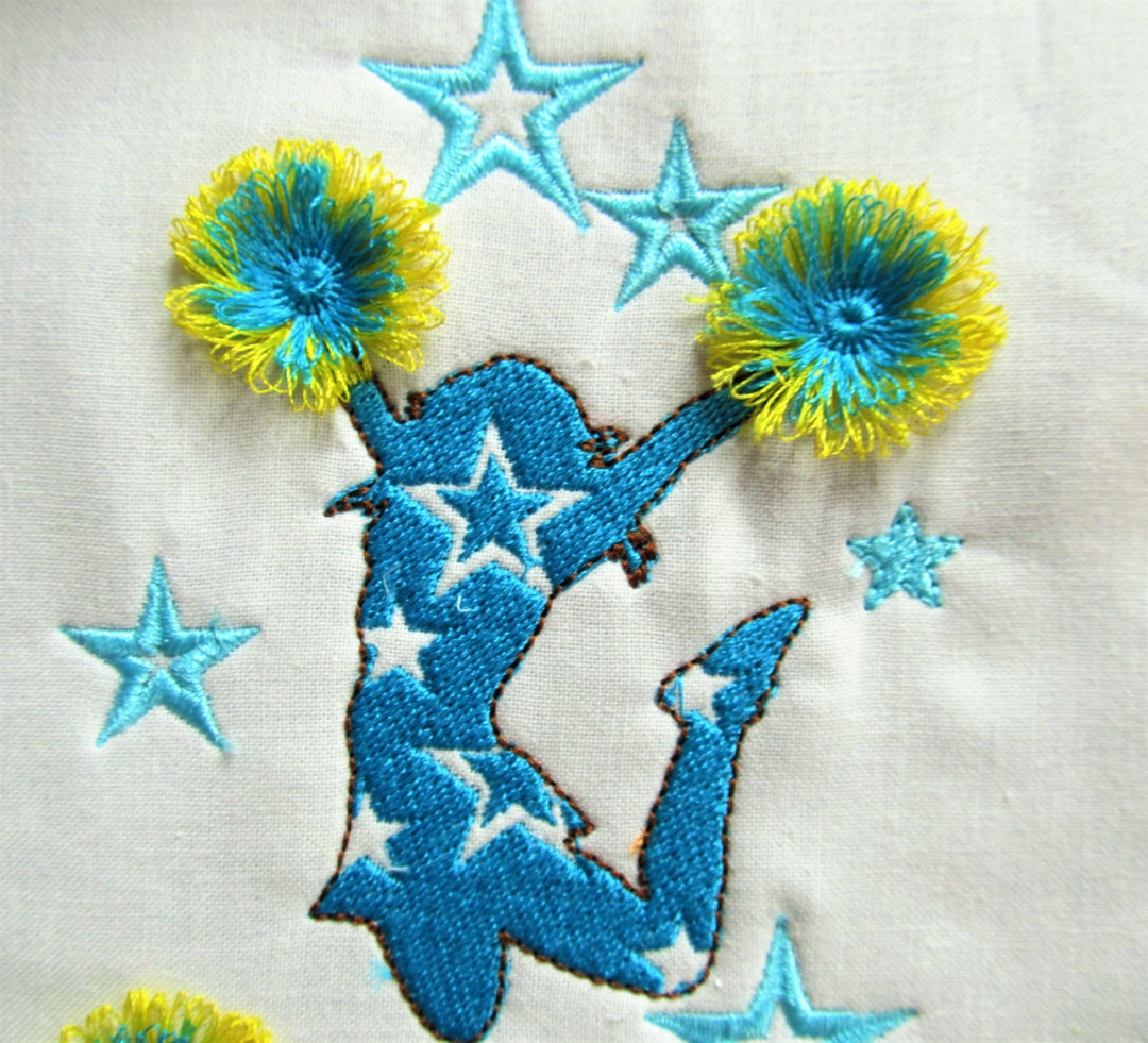Cheerleader Fringed Machine Embroidery Designs Multiple Sizes for Hoop ...