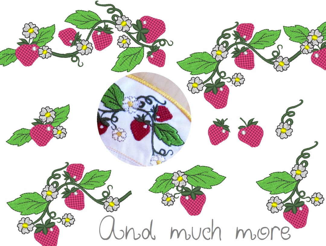 Strawberry Sweets Machine Embroidery Designs, Big Set of Various, May ...