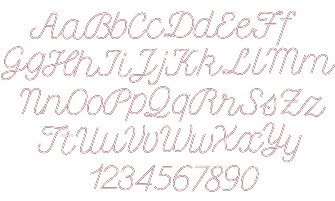 Baby Satin Stitch Handwritten Font Alphabet Playful Kids Baby Monogram ...