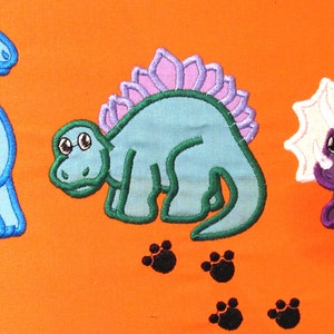 Single Dinosaurs 3 Types - Applique Machine Embroidery Designs, Baby ...