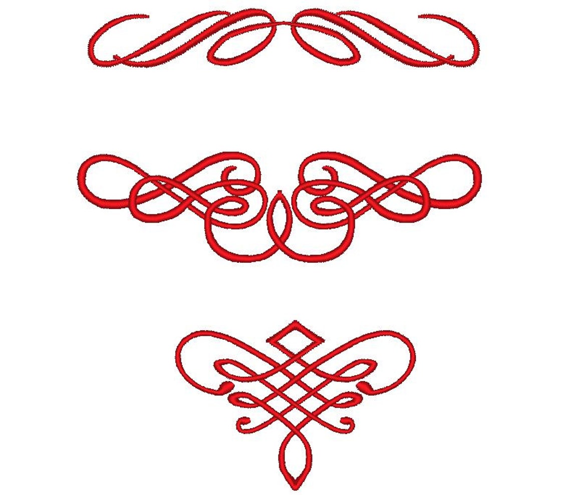 Diadem Damask Font Frame Decoration Machine Embroidery - Etsy