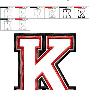 Varsity Collegiate Athletic Block Type Font Machine Embroidery Designs ...