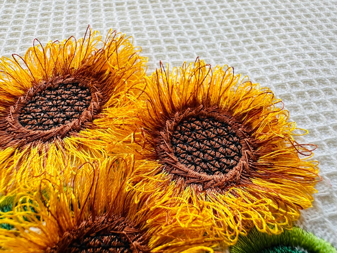 Sunflowers Fringed Flowers Fluffy Fringe Sunflower in 4 Sizes ...