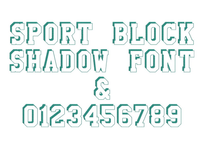 Sport Block Shadow Font Monogram Alphabet Machine Embroidery Designs ...
